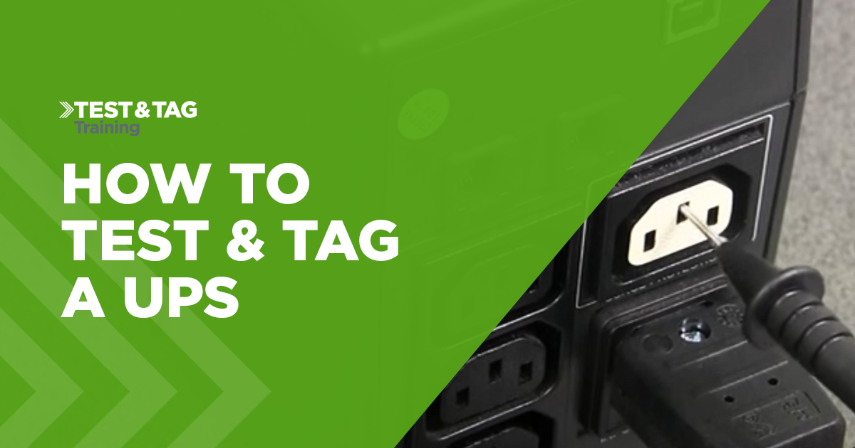 How to Test and Tag a UPS | Test & Tag Training